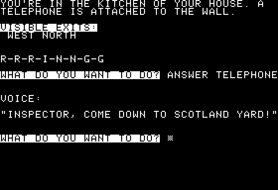 Screenshot of Jack the Ripper II (Apple II, 1983) - MobyGames