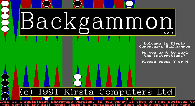 Backgammon box covers - MobyGames