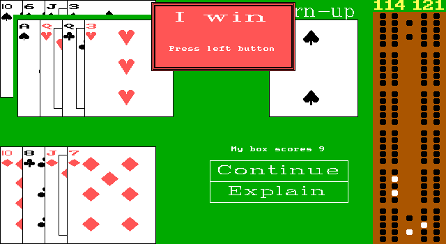 Screenshot of Cribbage (DOS, 1991) - MobyGames