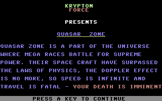 Quasar Zone (1984) - MobyGames