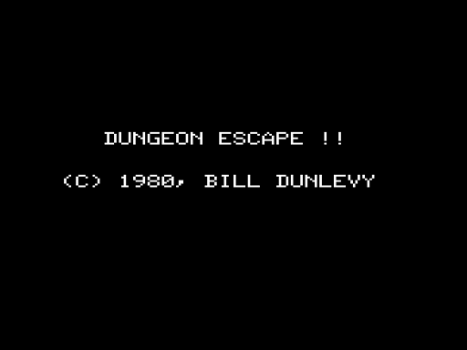 Dungeon Escape (1980) - MobyGames