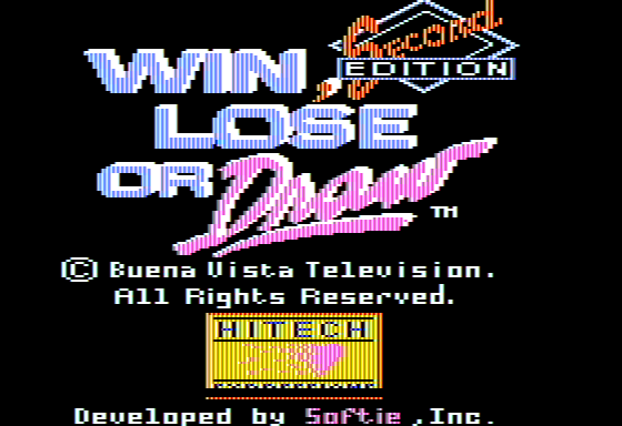 Win, Lose or Draw: Second Edition (1989) - MobyGames
