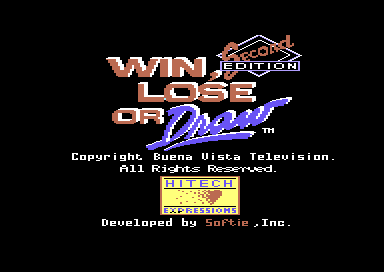 Screenshot of Win, Lose or Draw: Second Edition (Commodore 64, 1989 ...