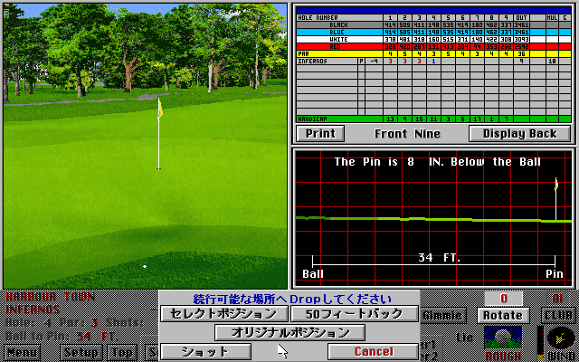 Screenshot of Links 386 Pro (PC-98, 1992) - MobyGames
