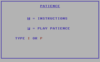 Patience (1983) - MobyGames