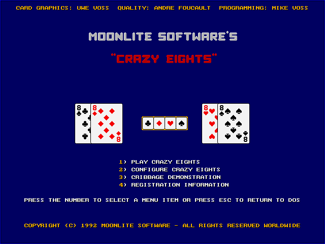 Crazy Eights (1992) - MobyGames