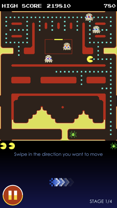 Screenshot of Pac-Man (iPhone, 2013) - MobyGames