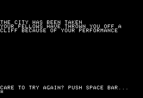 Screenshot of Laser Wars (Apple II, 1981) - MobyGames
