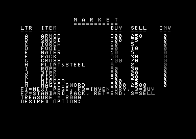 Screenshot of Ziggurat (Commodore 64, 1983) - MobyGames