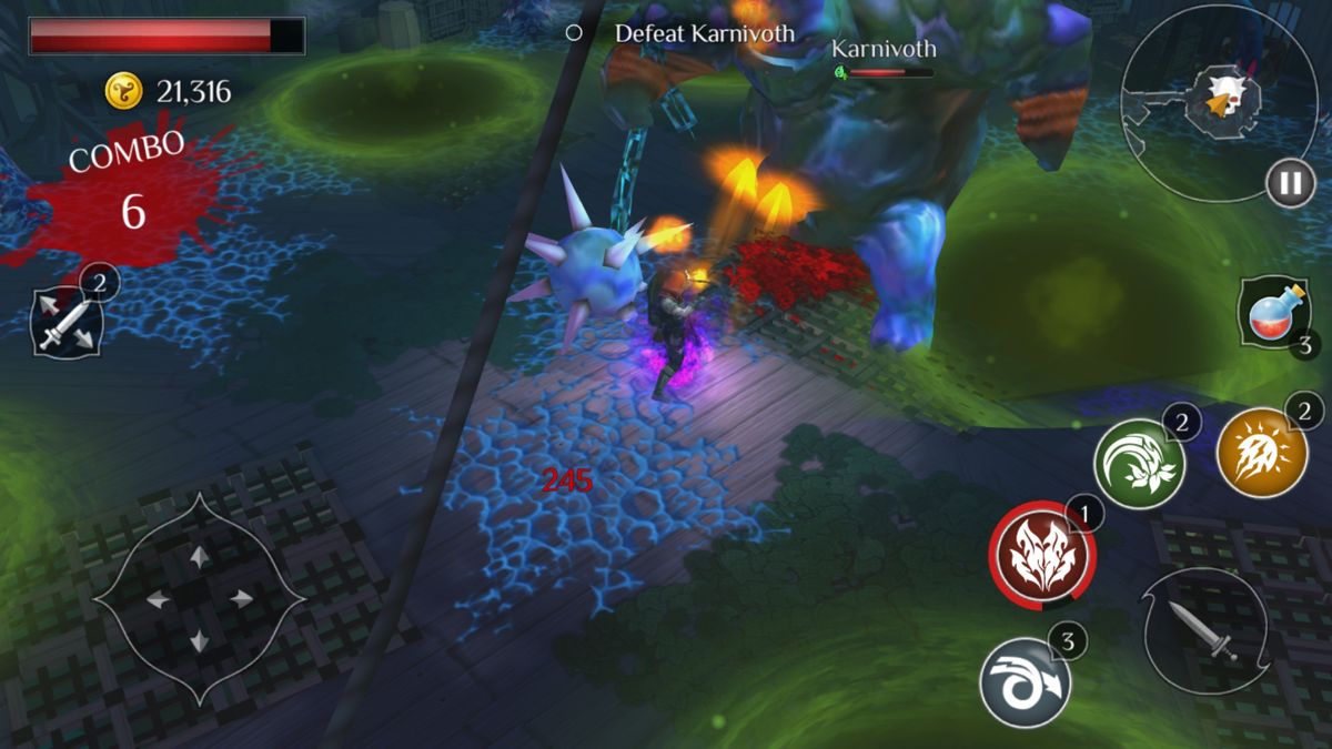 Screenshot of Dungeon Hunter: Curse of Heaven (Android, 2017) - MobyGames