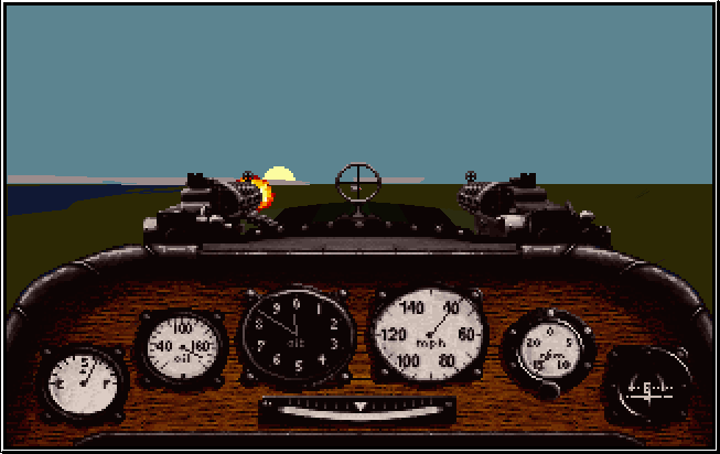 Screenshot of Red Baron (Macintosh, 1990) - MobyGames